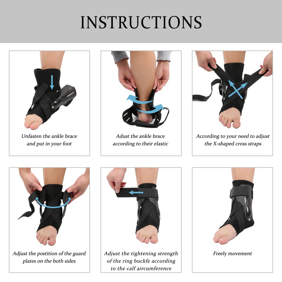 Foot Drop Ankle Brace Splint Orthotics Fracture Sprain Injury Support ...