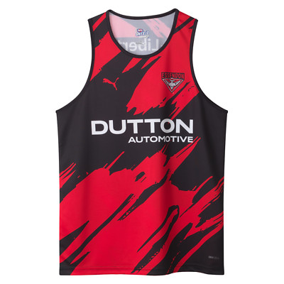AFL 2025 Training Singlet - Essendon Bombers - Adult - Mens | eBay ...