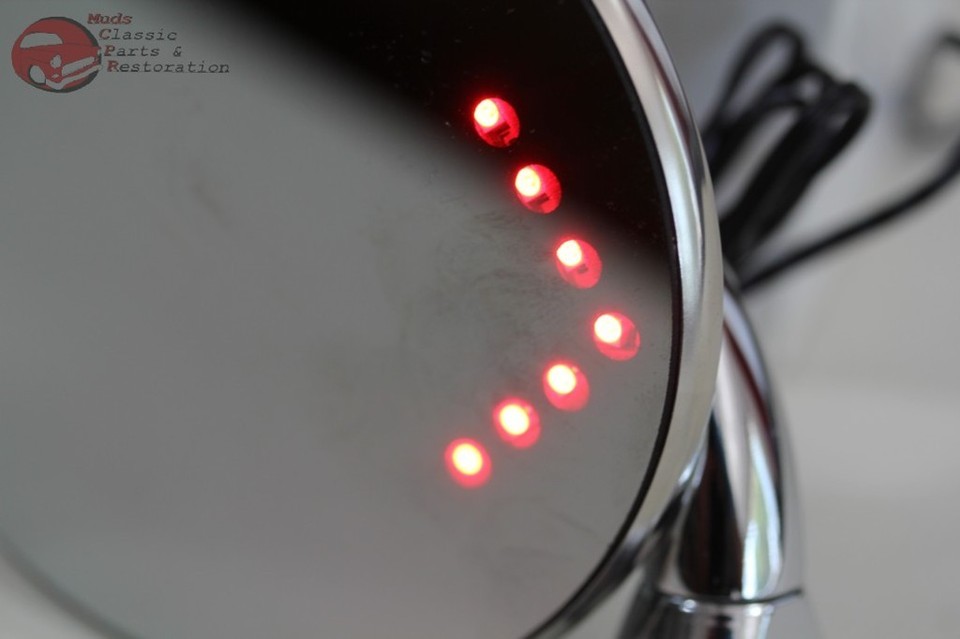 Hot Rat Rod Custom Truck 4" Exterior Peep Mirrors LED Turn Signal ...