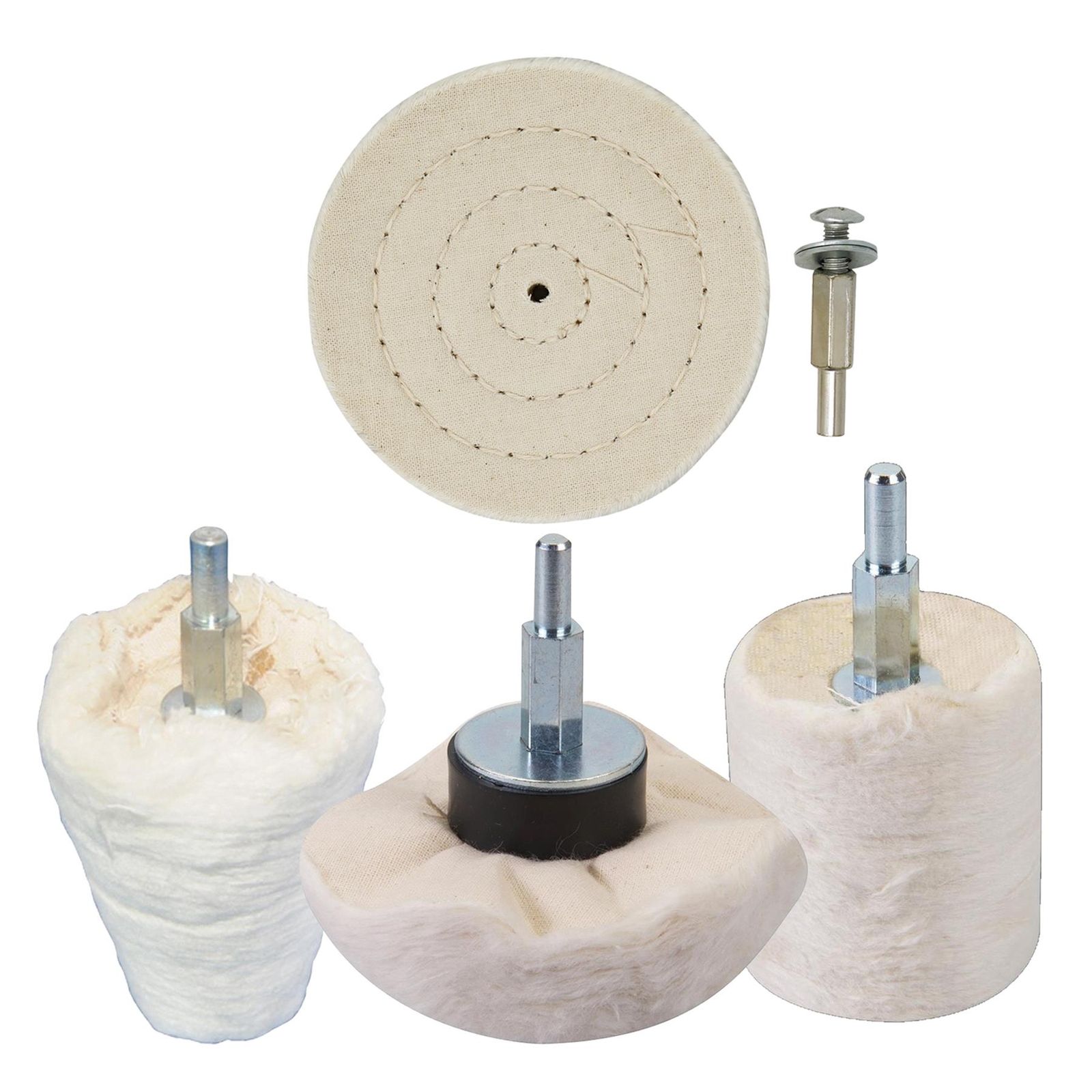 Polishing Wheel Dome Cylinder Goblet Drill Pads Set Buffing Mop Car ...