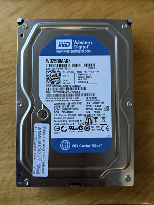 Western Digital Blue 250GB SATA Hard Drive WD2500AAKX TESTED | eBay