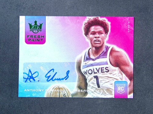 2020-21 Panini Court Kings Anthony Edwards RC Rookie Fresh Paint Auto ...