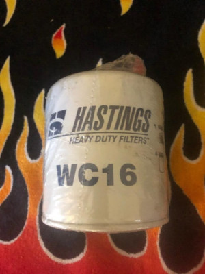NOS Genuine Hastings WC16 Coolant Filter with Pellets ,Baldwin # BW5071 ...