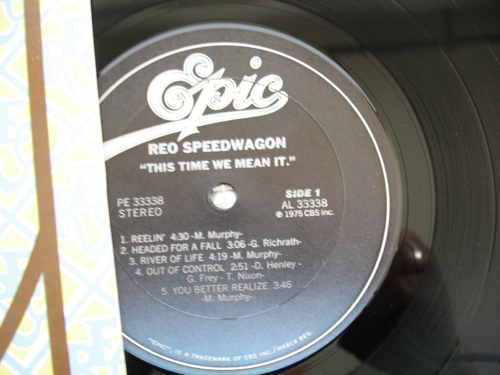 REO Speedwagon ‎ ~ This Time We Mean It ~ GOLD STAMP PROMO LP Epic PE ...