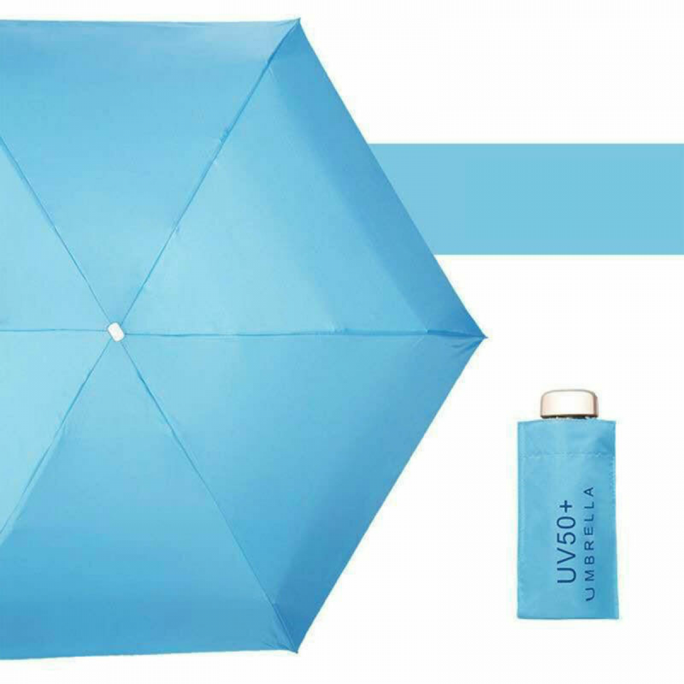 Umbrella Mini Pocket Parasol Anti-UV Sun Windproof Protection 5-Folding ...