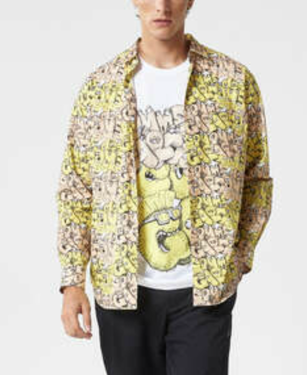 Comme Des Garçons x Kaws Art Printed Dress Shirt Deadstock BNWT L | eBay