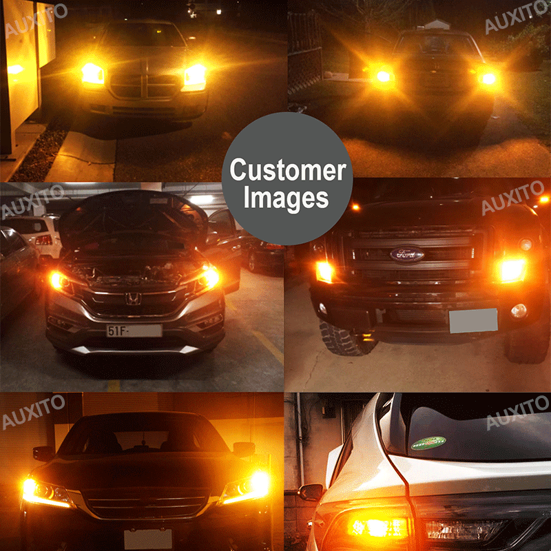 3157 Amber LED Car Signal Light 3156 Turn 4157NA 3457NA 3157NA 3057A ...
