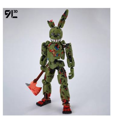 FNAF Springtrap Freddy Fazbear 3D Printed Action Figure Collectible Toy ...