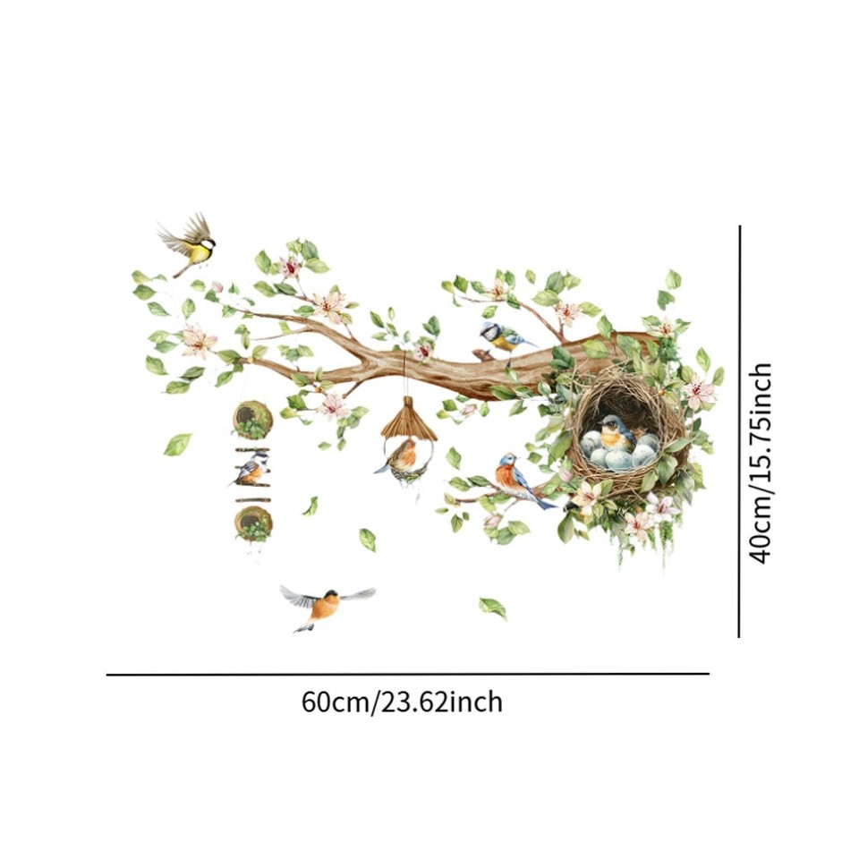 Tree Branch Wall Decal Home Decor Floral Wall Art Decor Wallpaper for ...