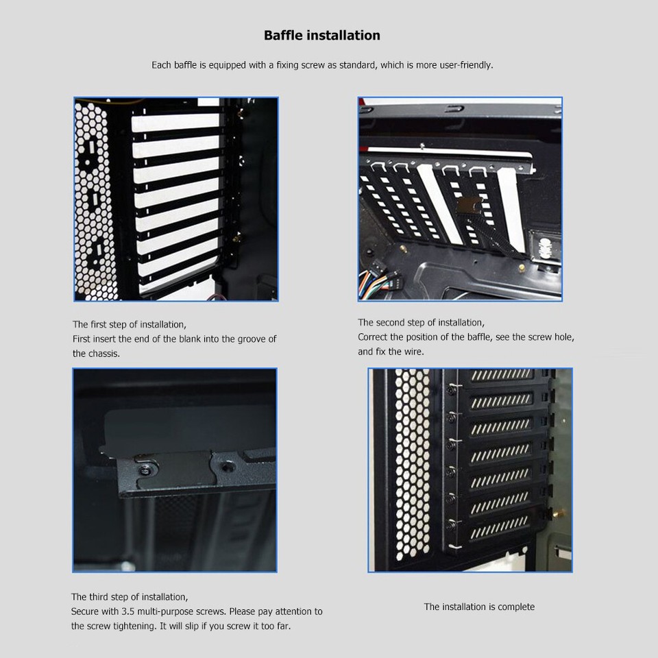 5pcs Heat Dissipation PCI Baffle Expansion Slot Cover Plate for ...