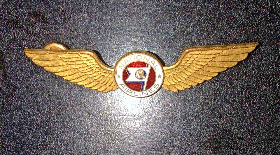 Vintage National Airlines Pilot Wings 1st Issue! *RARE* Aviation Badge ...