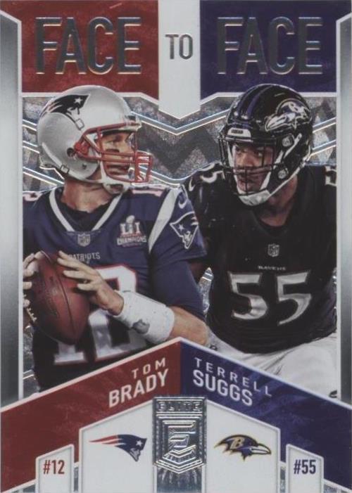 2018 Donruss Elite - Face to Face Tom Brady, Terrell Suggs #F2F-3 /299 ...