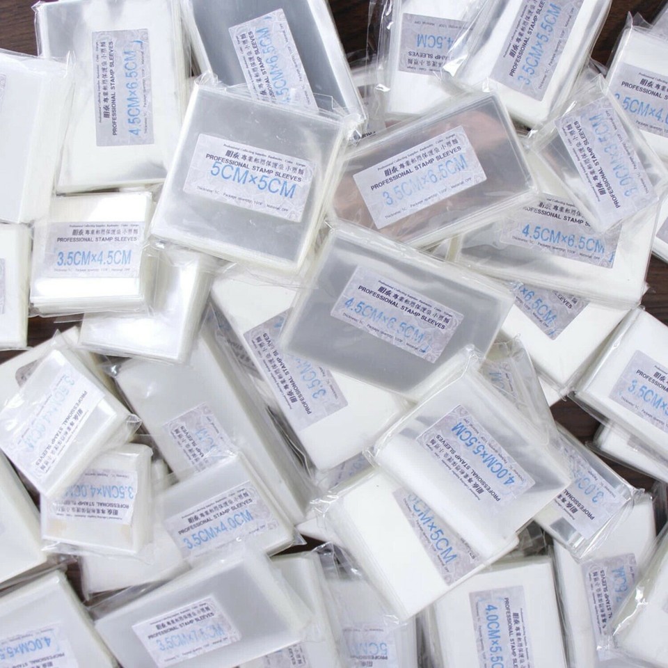 16-Type OPP Stamp Sleeves - 100/Bag, 1600 Pcs, Storage, Display, All ...