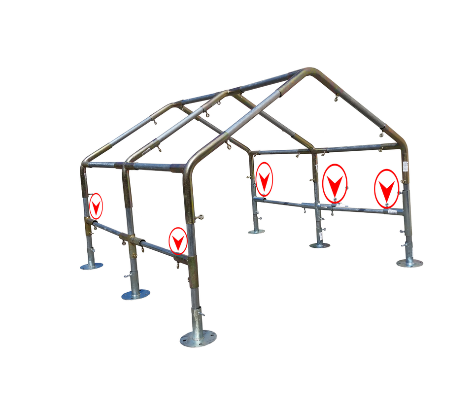 Event Party Tent OD 3/4" Pipe Canopy Fittings for 10' x10'/20'/30'/40 ...