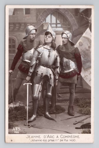 Jeanne d'Arc Joan of Arc France RPPC Antique Photo Story c1909 Postcard ...