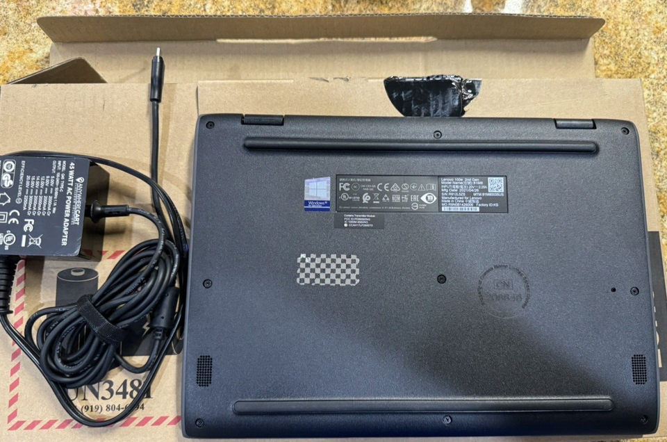 NEW Lenovo 100e 2nd Gen. 81MB 11.5" Intel Celeron 4020 4GB RAM64GB SSD ...