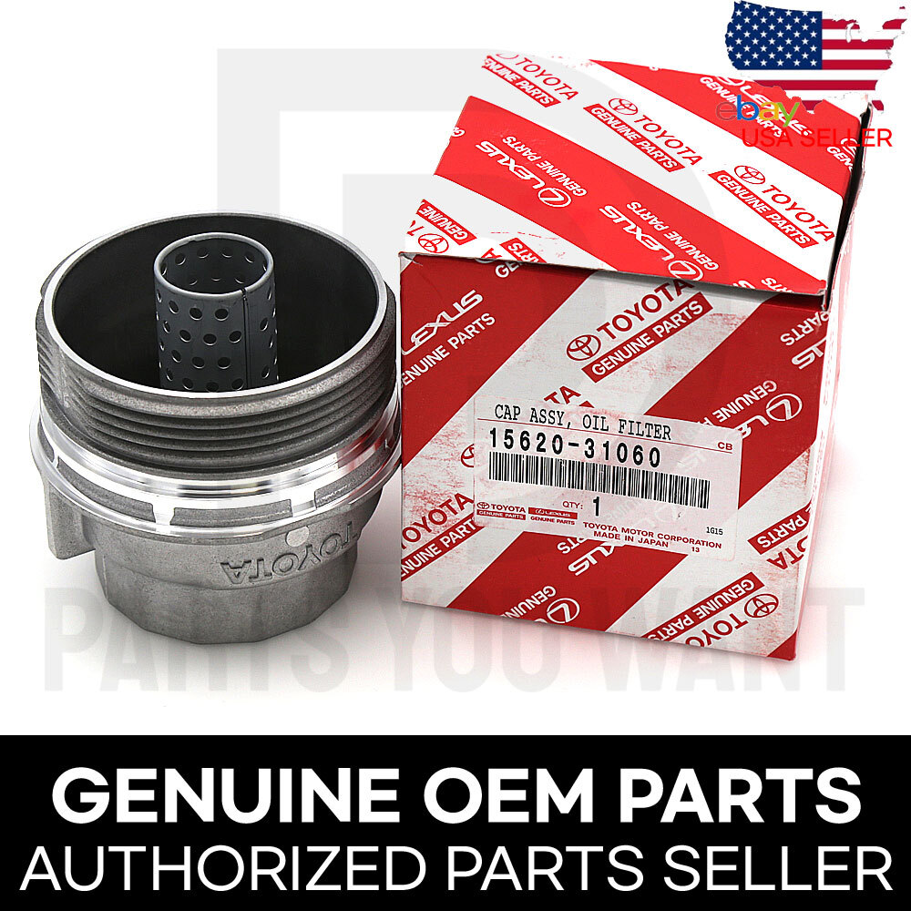 Genuine Toyota OEM Oil Filter Housing Cap Holder 15620-31060 + Plug ...
