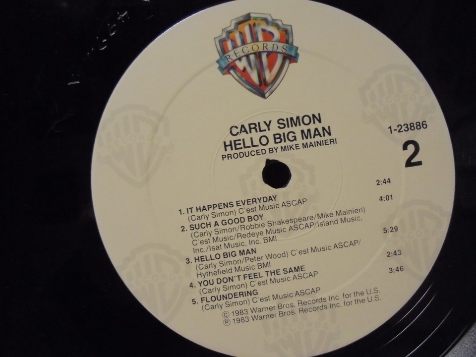 CARLY SIMON HELLO BIG MAN LP ON WARNER BROTHERS RECORDS | eBay