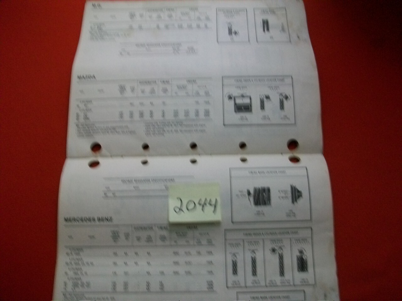 VINTAGE 1981 BIG A POWEREADY IGNITION PARTS TUNE-UP CHART SUPP. DOM ...