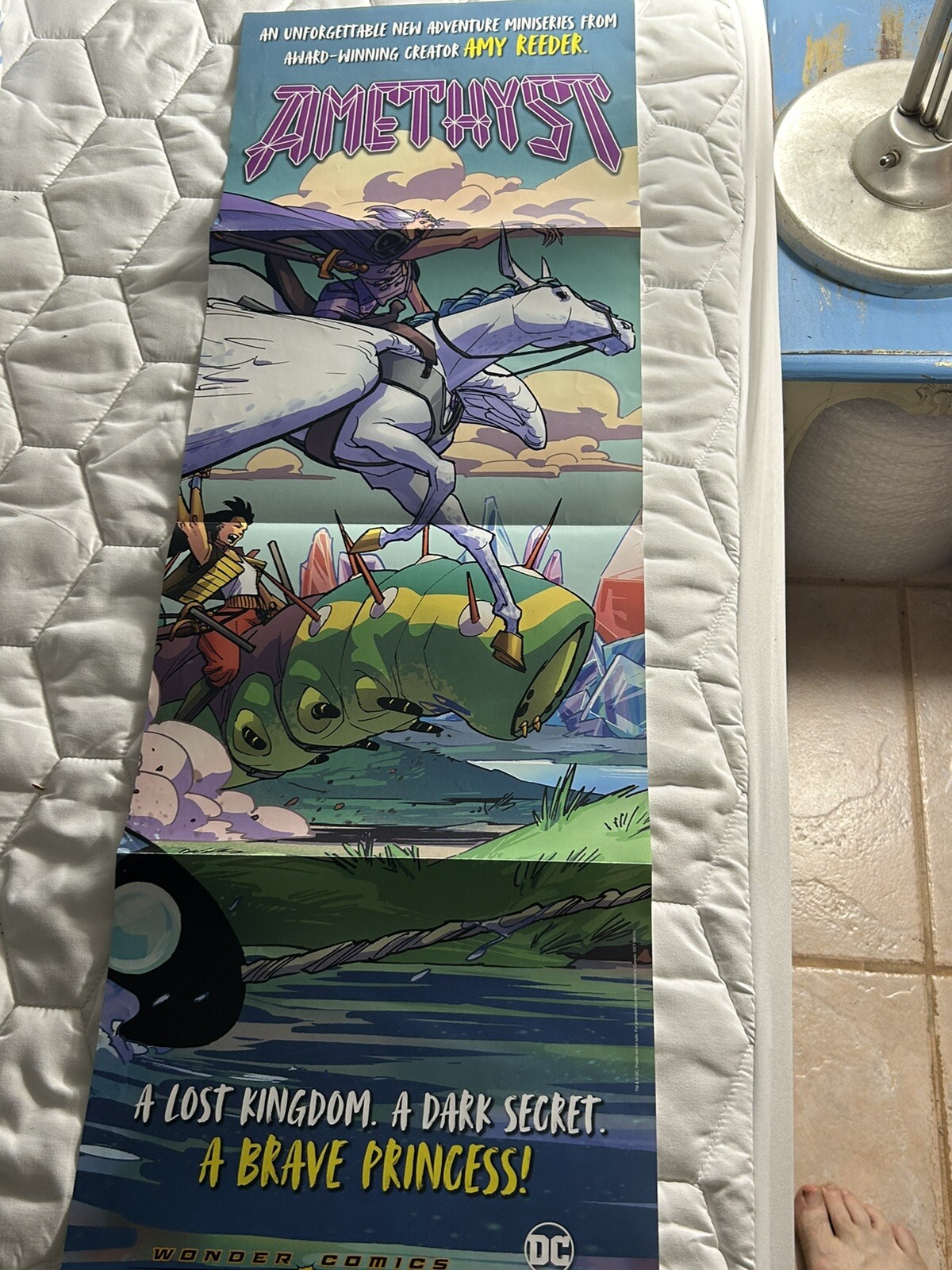 DC Comics promo poster ~ AMETHYST Wonder Comics ~ 12x36 | eBay