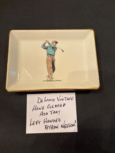 Vintage Delano Studios Ashtray Golf Design. Left Handed Byron Nelson ...