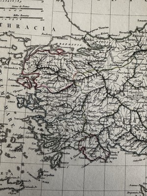 Asia Minor Turkey Syria 1810 Lapie engraved folio map orig. hand color ...