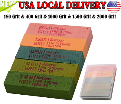 5pcs Fret Polishing Erasers Abrasive Rubber Blocks Tool Set 180-2000 ...