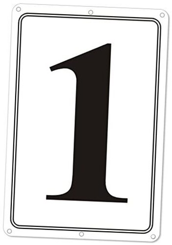 Premium Aluminum Number Signs-2" X 8" Numbered Signs for Parking Lots ...