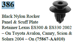 25 Pcs Rocker Panel & Scuff Plate Retainer Compatible with Toyota 75867 ...