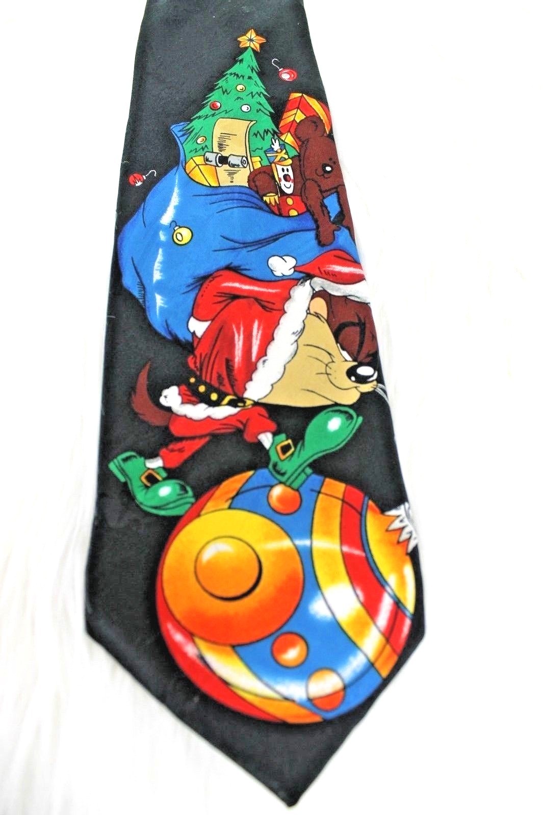 New Looney Tunes Tie Christmas Mania Taz Santa Necktie Ornaments Toys ...