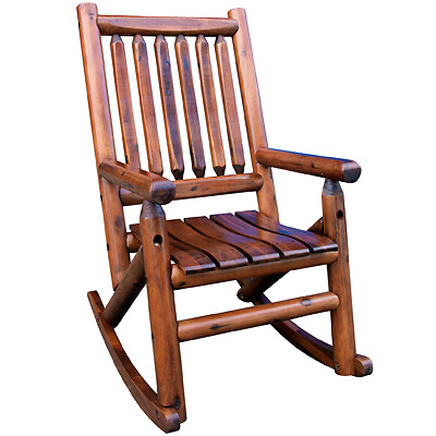 Leigh Country TX36000 Porch Rocking Chair, Honey Finish Hardwood ...
