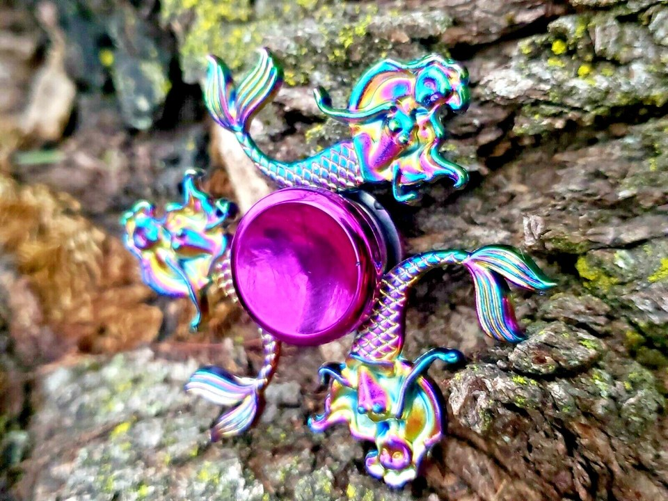 Mermaid Multi Color Fidget Spinner Toy Boys Girls Kids Adults ADHD ...