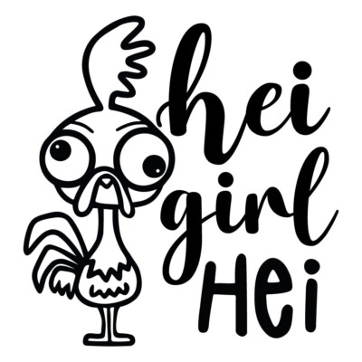 6" HEI GIRL HEI Vinyl Decal Sticker Car Laptop Moana Disney Hey Rooster ...