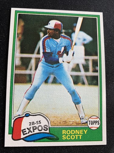 1981 Topps Baseball Card #539 Rodney Scott Montreal Expos NMMT Free ...