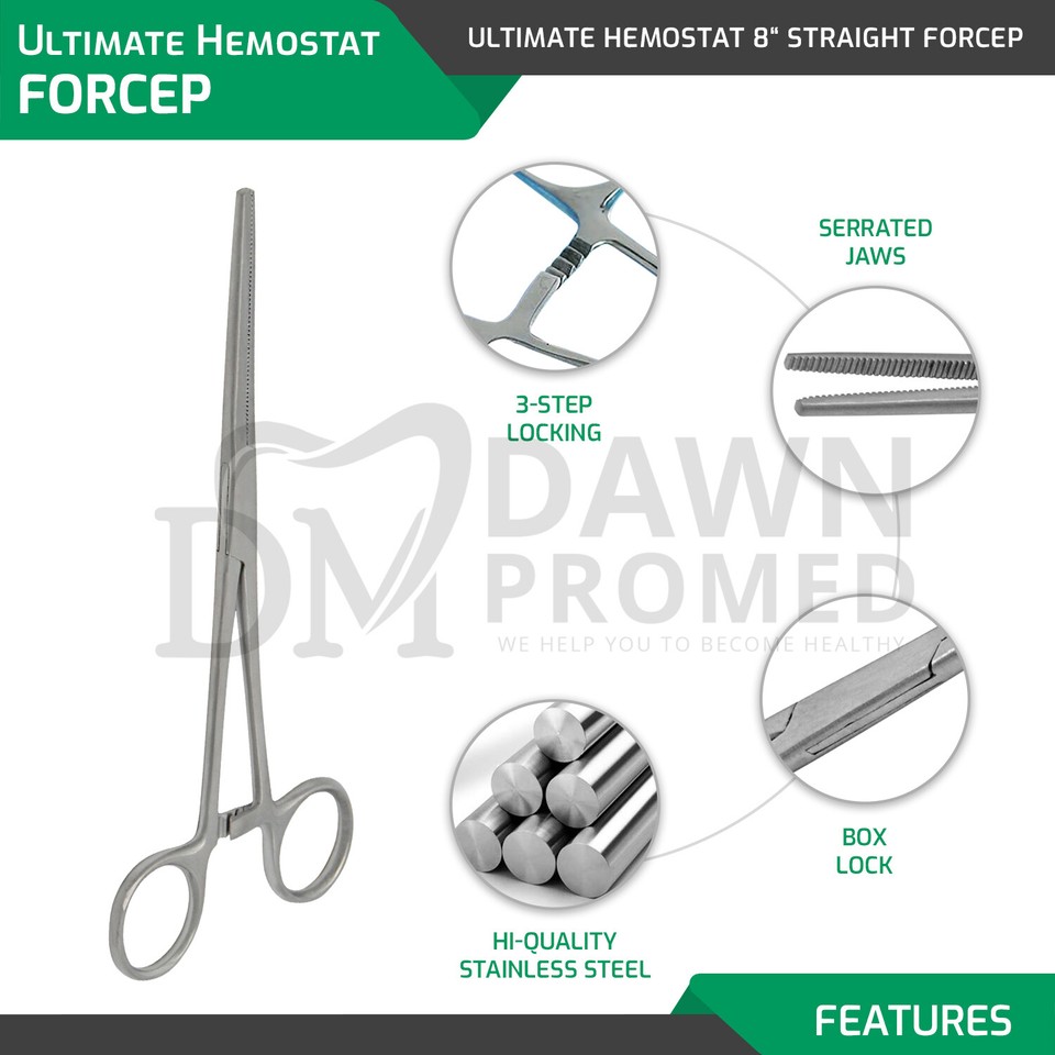 6-Piece Ultimate Hemostat Forceps Set Hobby Electronics Fishing Pliers ...