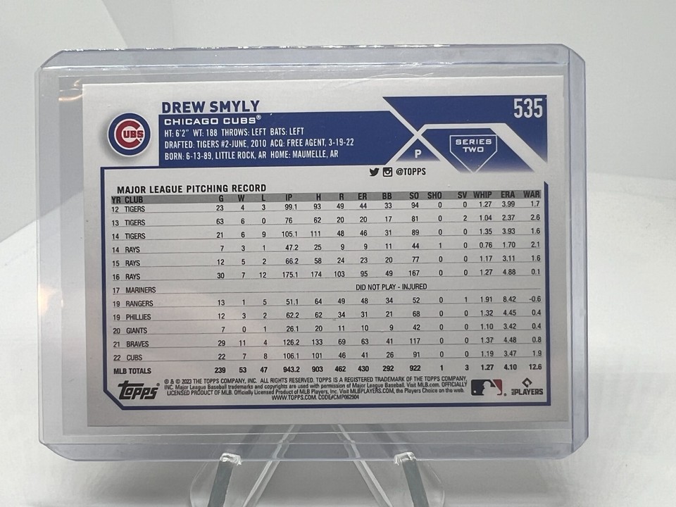 2023 Topps Series 2 Drew Smyly Rainbow Foil Chicago Cubs #535 | eBay