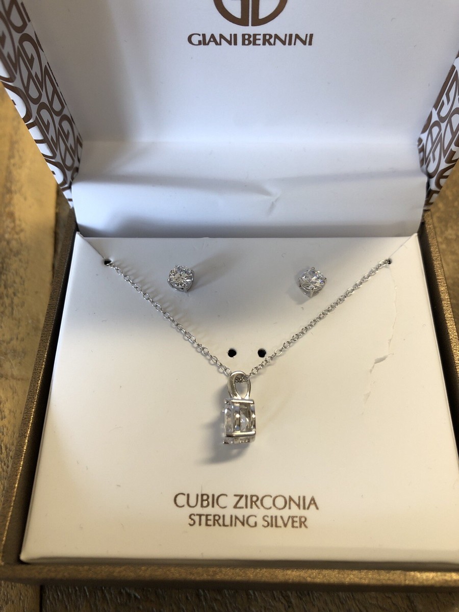Giani Bernini cubic Zirconia 18k gold over sterling silver
