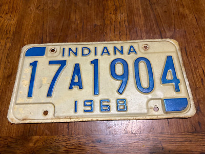 Vintage 1968 Indiana License Plate | eBay