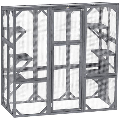Catio Outdoor Cat Enclosure Large Walk in Kennel Cage with 6 Jumping ...