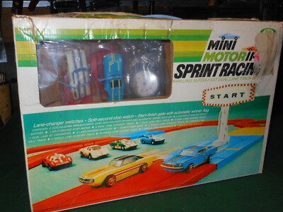 Vintage IDEAL Mini Motorific Sprint Racing 100 HO Slot Car OLD STOCK | eBay