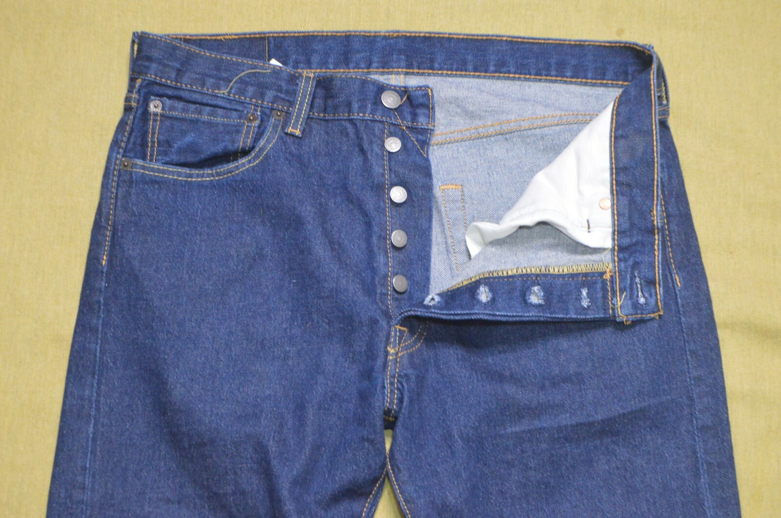 Levis 501 Blue Jeans Button Fly Men's Tag 36x30 Straight Waterless | eBay