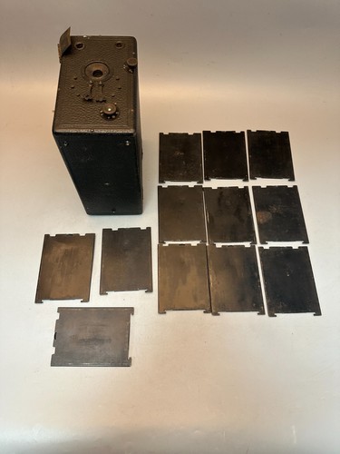 Antique / Vintage Falling Plate Box Camera, French Made? with 12 ...