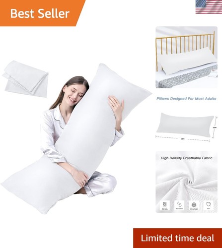 Multi-Purpose Full Body Pillow - 20"x54" Ultra-Soft Support for Side ...