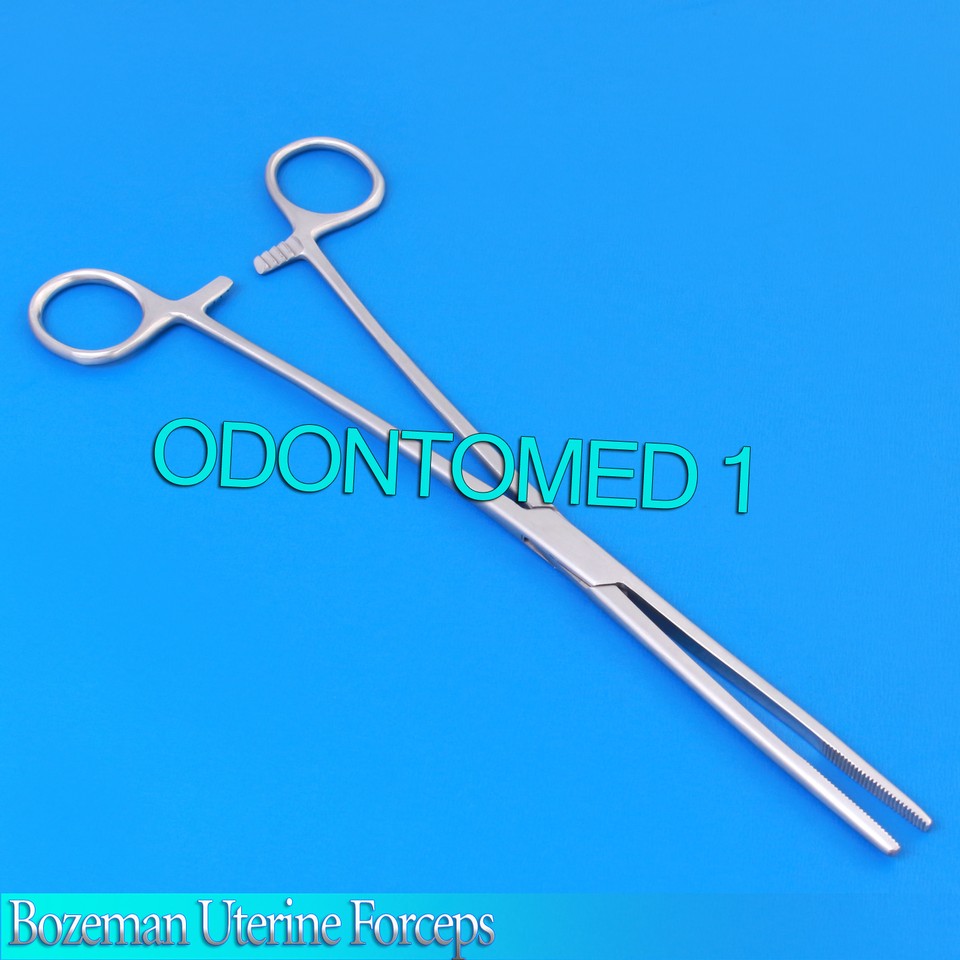 Set Of 2 Pieces BOZEMAN Uterine Forceps 10" Str+ Double Cvd Surgical ...