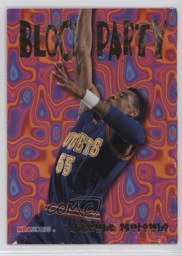 1995-96 NBA Hoops Block Party Dikembe Mutombo #4 HOF | eBay