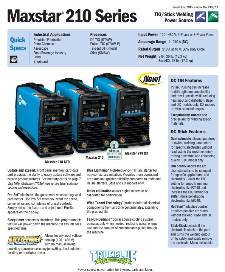 Open Box Miller Maxstar 210 STR DC Stick/TIG Welder (907682 ...