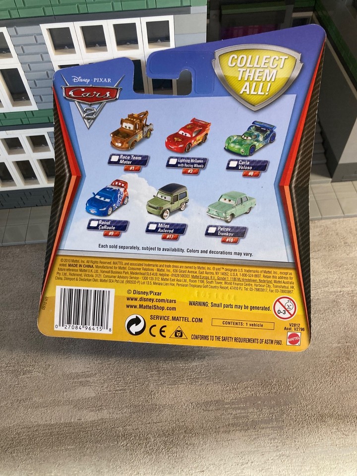 Disney Pixar Cars 2 Miles Axlerod Axelrod #17 Allinol (2010) New ...