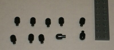 LEGO NEW 1x1x1.667 Black Light Cover with Bar (10x) 6070376 6174075 ...