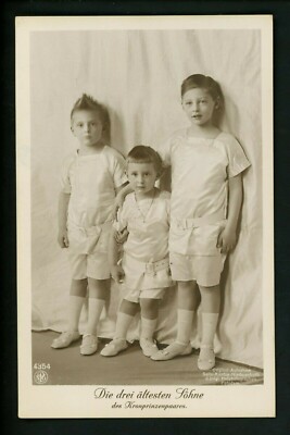 Royalty real photo postcard RPPC Kaiser children family Germany | eBay