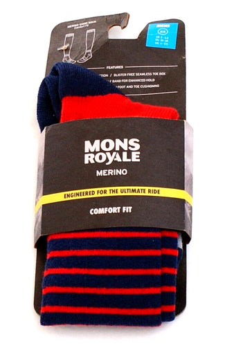 Mons Royale Merino Wool Blend Lift Access Snow Sock 1 Pair Men's XS 5-6 ...